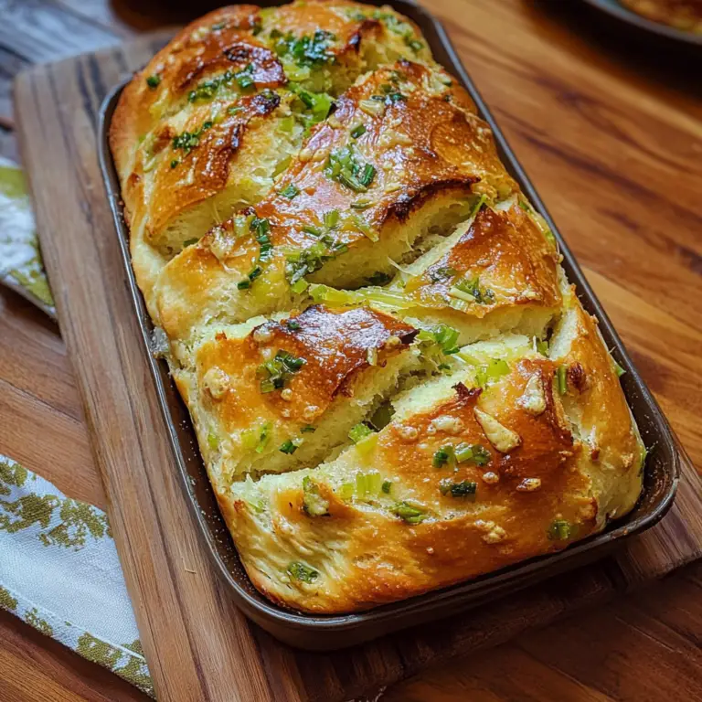 Green Onion Garlic Butter Bread Loaf – Crispy Savors