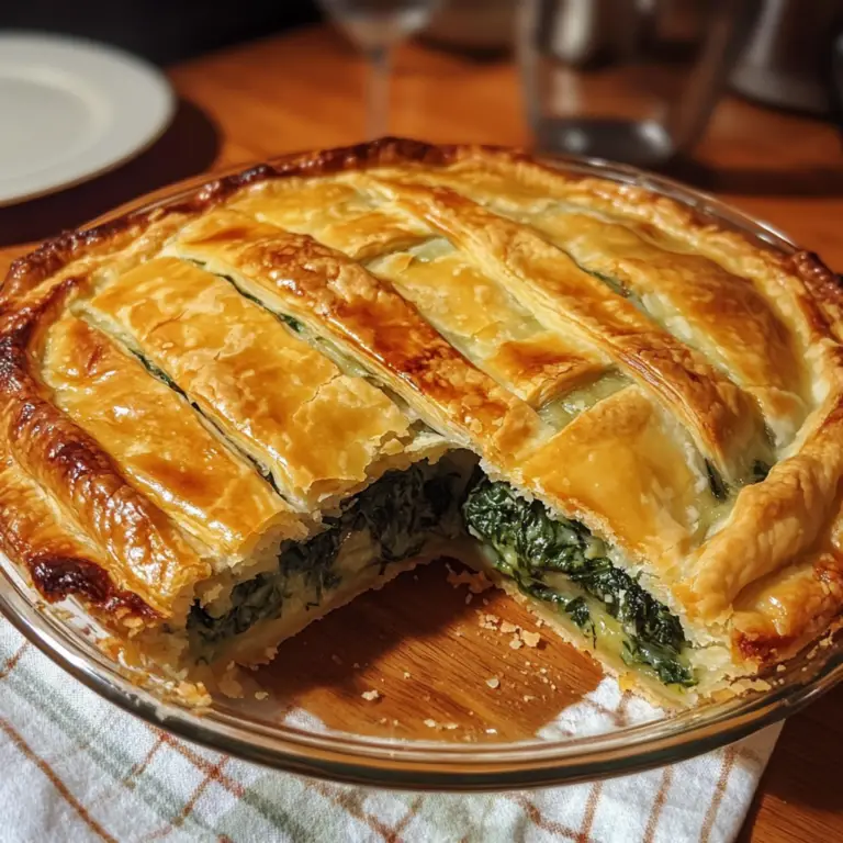 Spinach Stuffed Pie – Crispy Savors