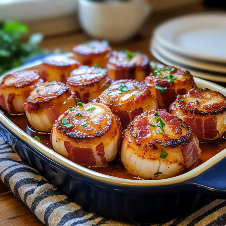 Turkey Bacon Wrapped Scallops – Crispy Savors