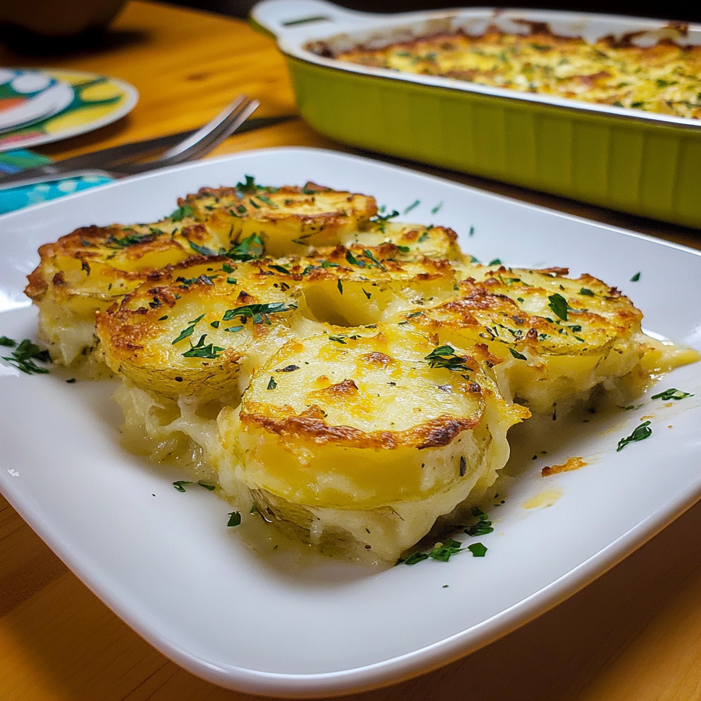 Au Gratin Potato Stacks – Crispy Savors