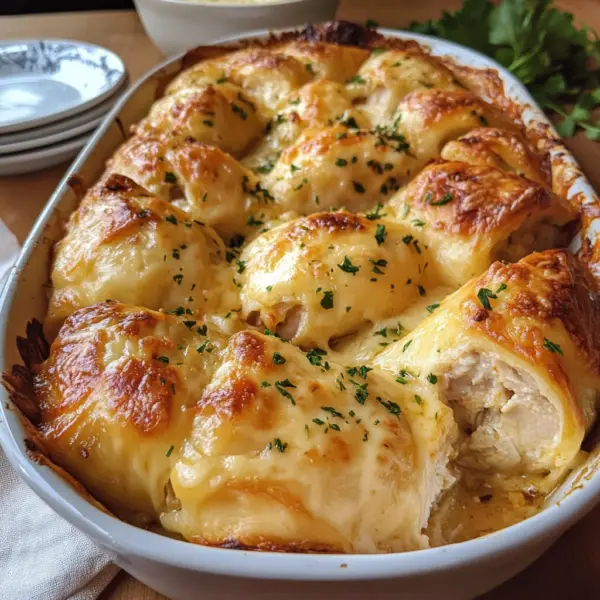 Cheesy Garlic Chicken Rolls – Crispy Savors
