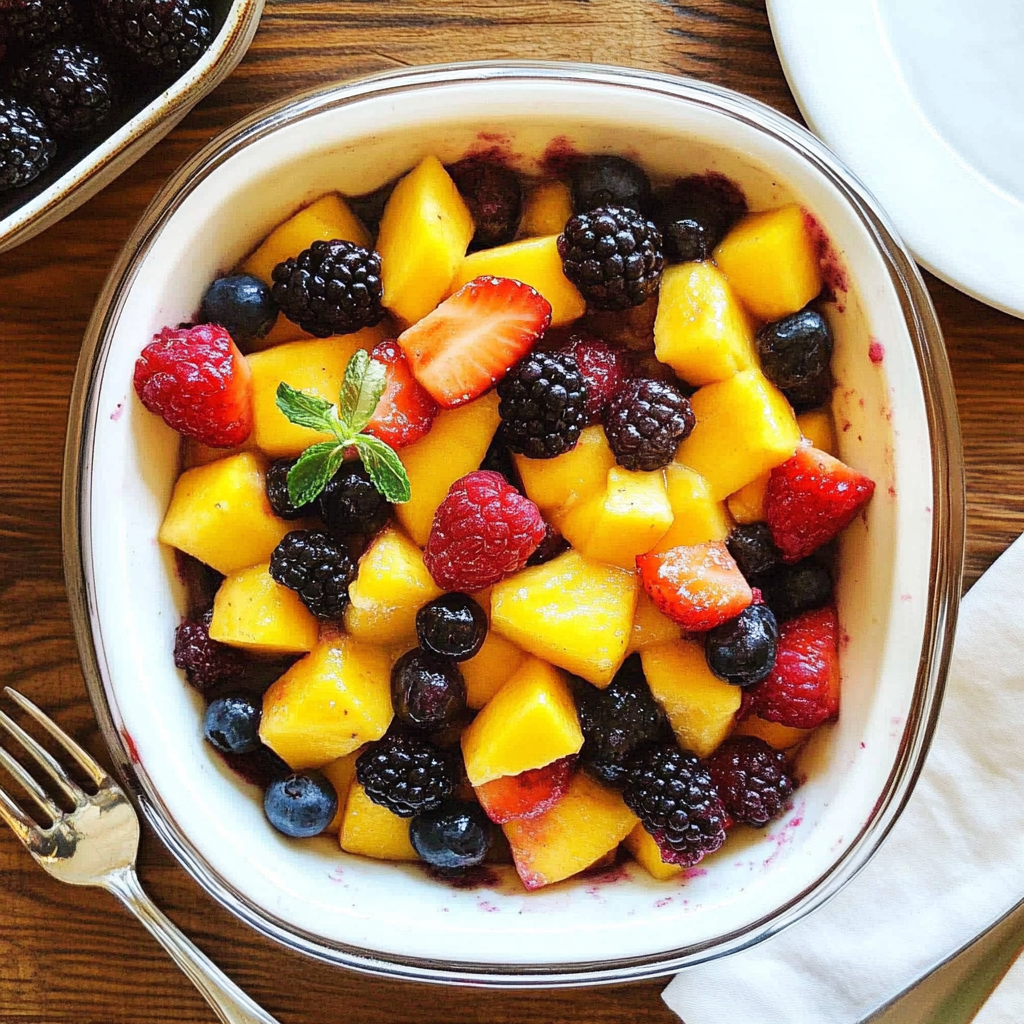 Mango Berry Fruit Salad – Crispy Savors