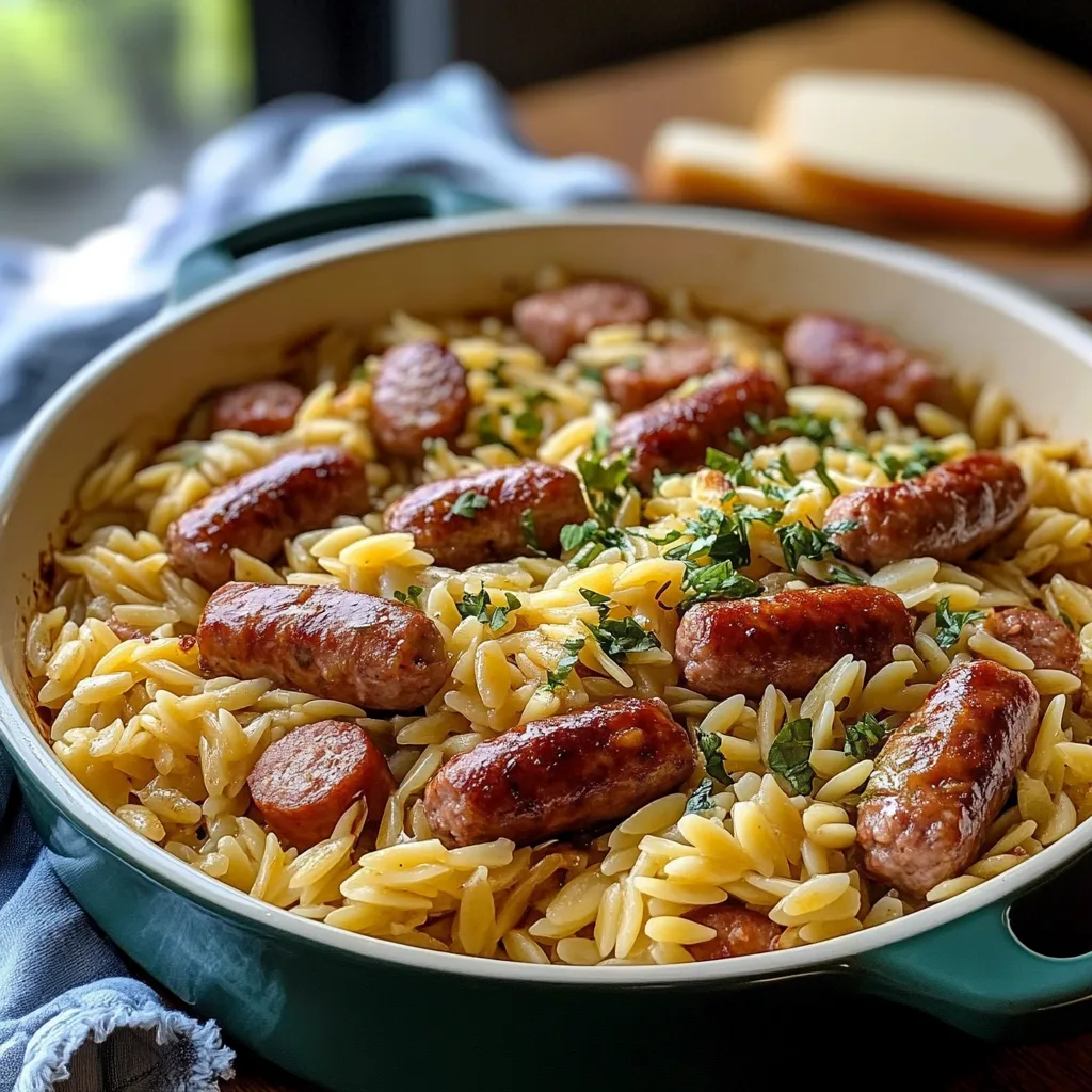 Garlic Butter Sausage and Orzo: An Incredible 5-Star Recipe – Crispy Savors