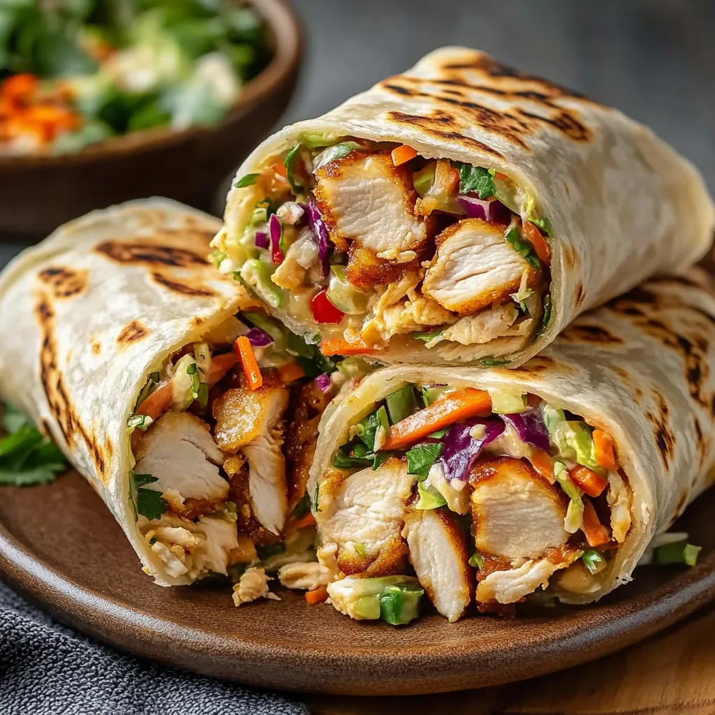 Thai Chicken Wrap with Crunchy Asian Slaw: An Amazing Ultimate Recipe ...